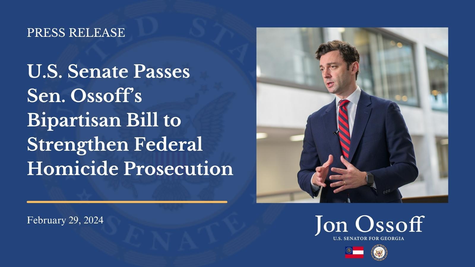 BREAKING: U.S. Senate Passes Sen. Ossoff’s Bipartisan Bill to ... BREAKING: U.S. Senate Passes Sen. Ossoff’s Bipartisan Bill to ...